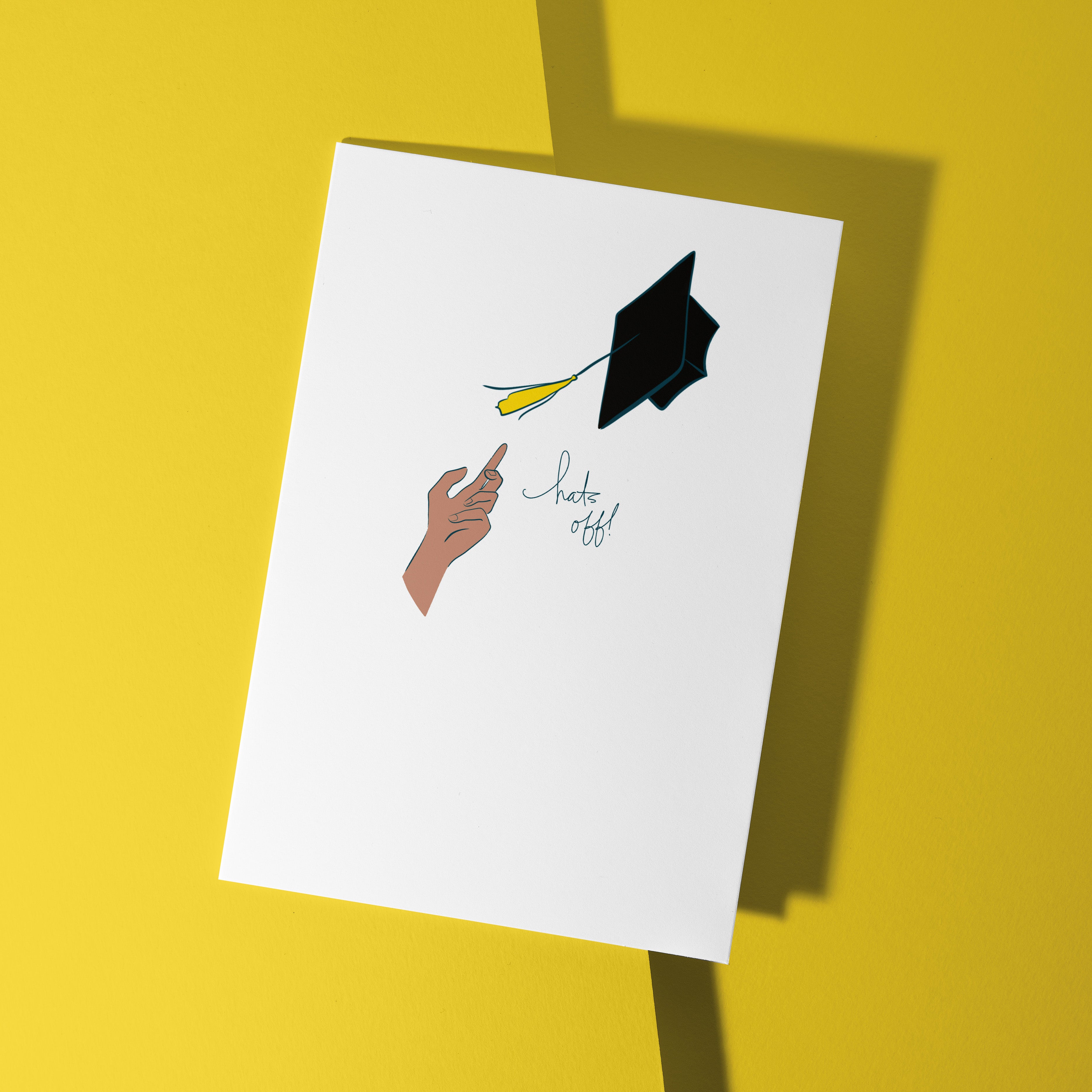 Hats Off | Graduation Greeting Card – Too Sad To Party
